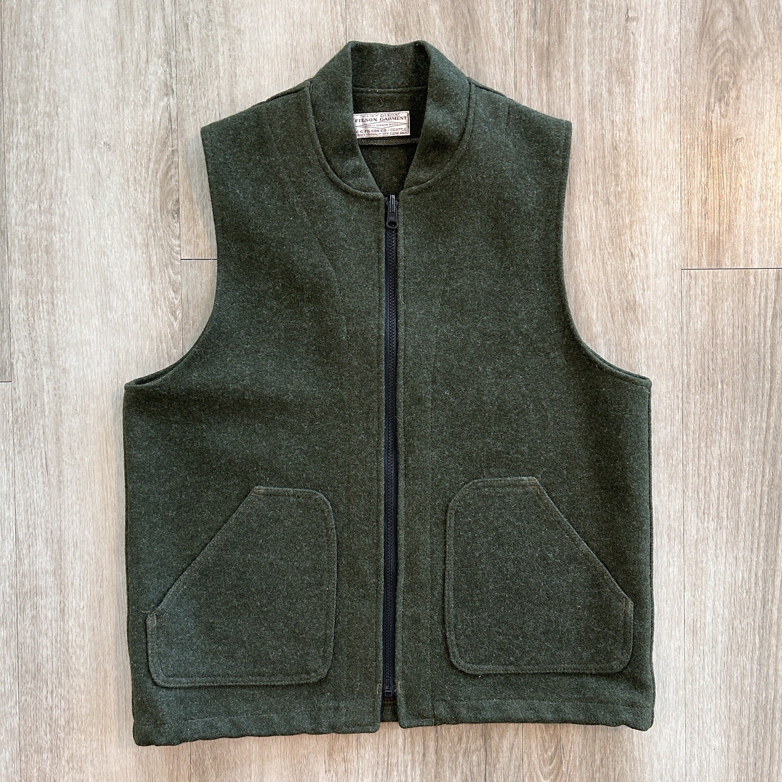 Filson Mackinaw 100% Virgin Wool Vest Liner Forest Gr… - Gem