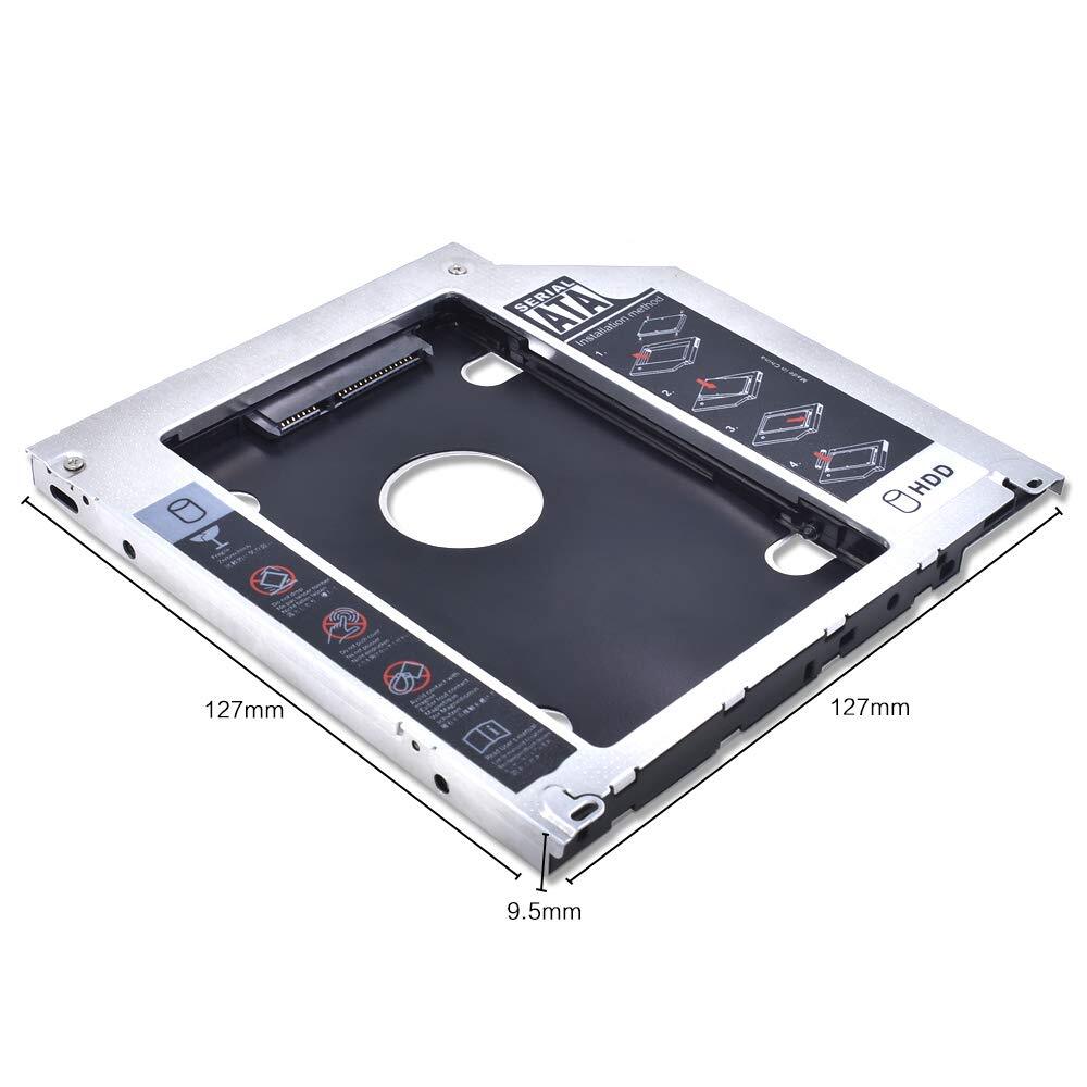 2nd HDD SSD Hard Drive Caddy Tray Replacement for MacBook Pro 13/15/17 ...