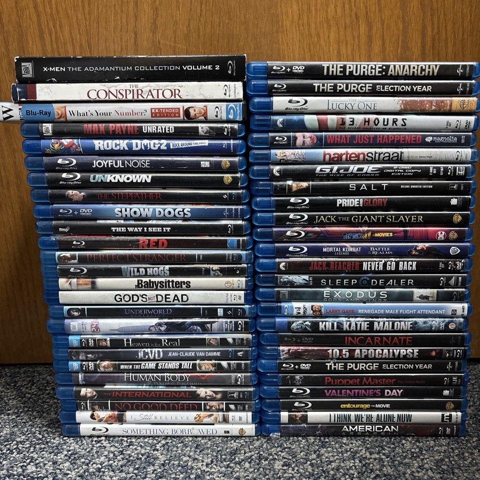 Lot of 50 Blu-ray Movies - Drama Action Comedy Family Kids Etc No ...