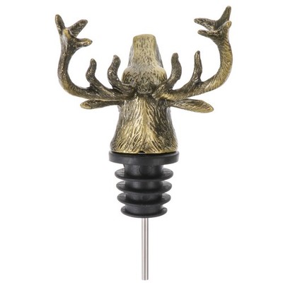 Decorative Elk Head Wine Pourer Zinc Alloy Bottle Stopper For Wine ...