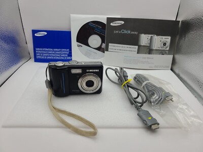 Samsung Digimax S600 6.0MP Compact Digital Camera Black W/ Manual, SD ...