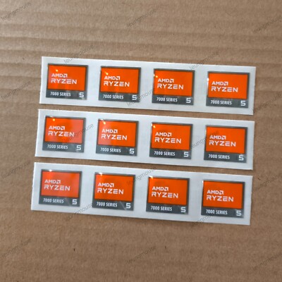 AMD RYZEN 5 7000 series STICKER 17MM X 20MM Genuine & New ( 12 PCS per ...