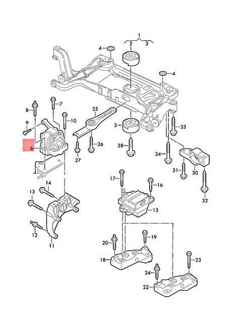 VW AUDI SEAT SHARAN SYNCRO 4MOTION ENGINE MOUNTING RIGHT 5N0199262F ...