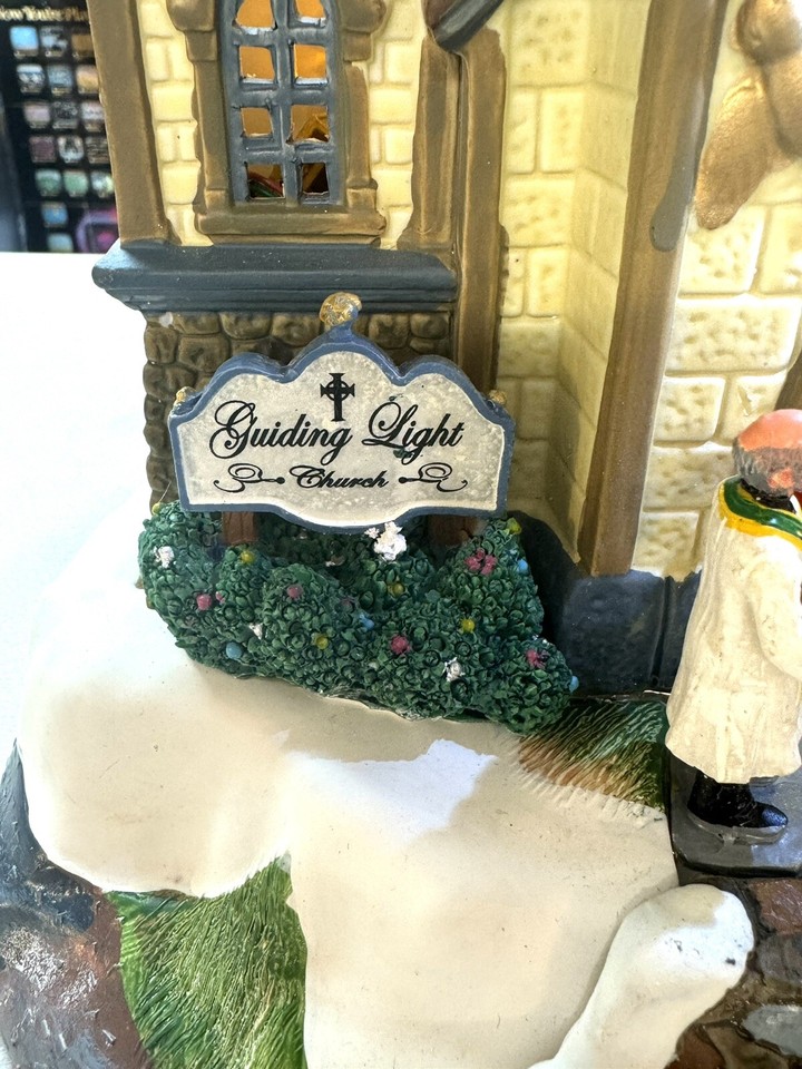 Lemax Animated Guiding Light Church Lighted Christmas Village House ...