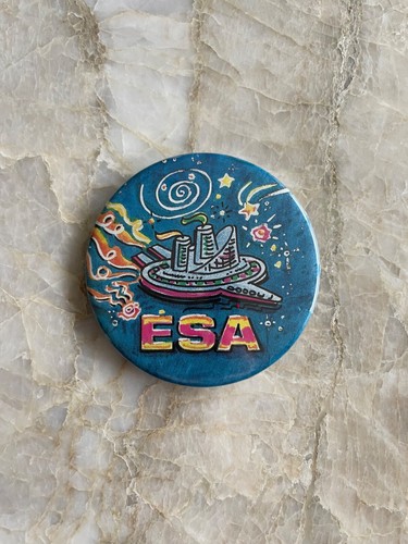 Vintage ESA European Space Agency Button Pin Badge Nasa Rockets | eBay