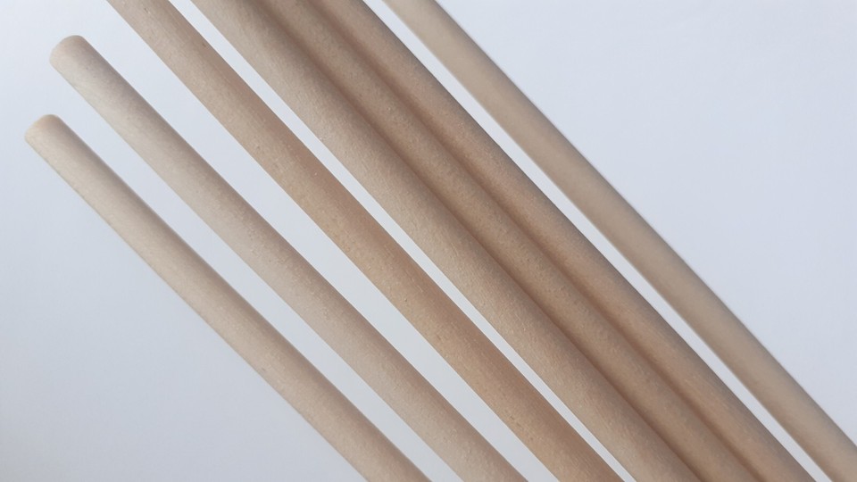 20 x Wooden Dowel Rods 30cm - 12" Long - Wood Crafts Craft Sticks 3mm ...