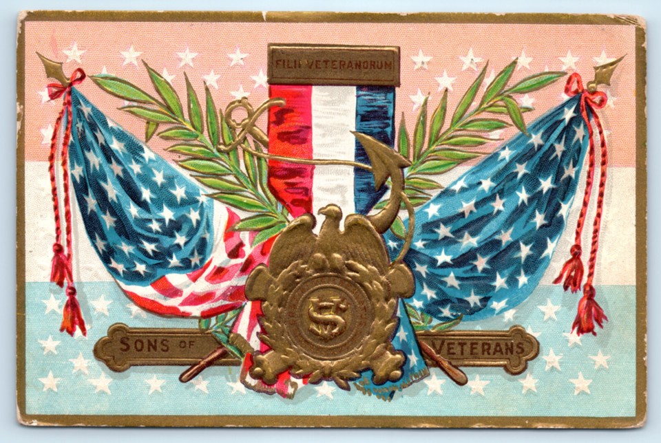 Patriotic Sons Of Union Veterans Civil War American Flag Postcard | eBay