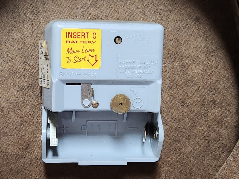 Vintage 1960's Verichron Wall Clock Velvet Black & Gold Gilt Wood Frame ...