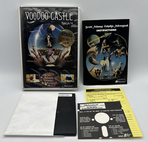 Voodoo Castle Atari 48k Disk Scott Adams Grafic Adventure 1982 Video ...