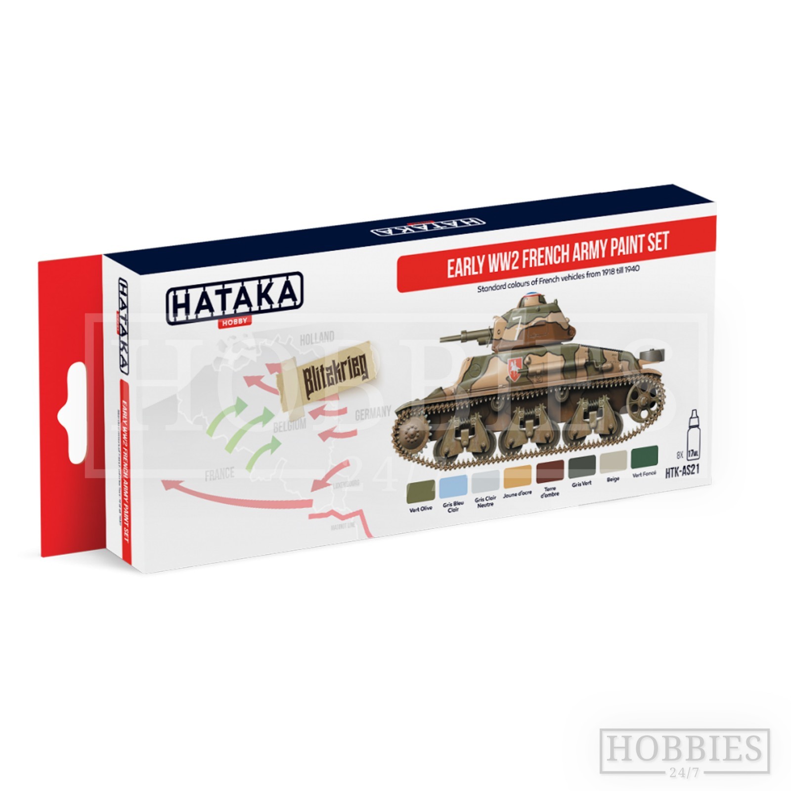 Hataka Acrylic Model Vehicles Paint Set AFV WW2 Modern Camo Weathering ...