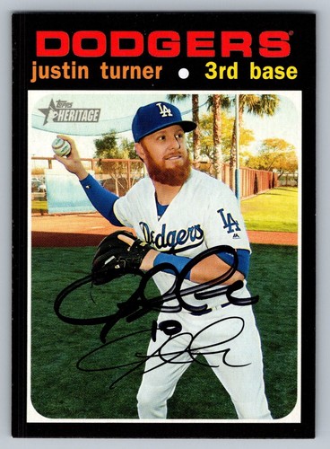 JUSTIN TURNER SIGNED IP 2020 TOPPS HERITAGE #30 AUTO | eBay