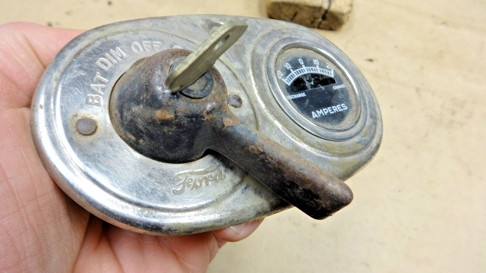 1926 1927 Model T Ford IGNITION / LIGHT SWITCH / AMP GAUGE Original w ...