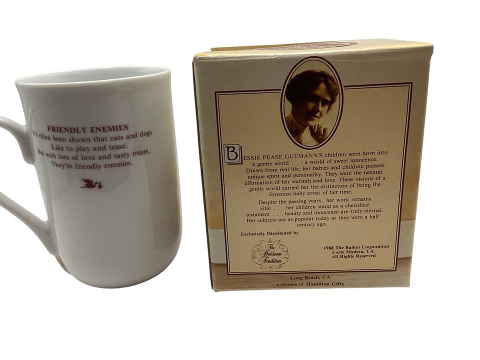 Bessie Pease Gutmann Friendly Enemies 10oz Collector's Coffee Mug NEW ...