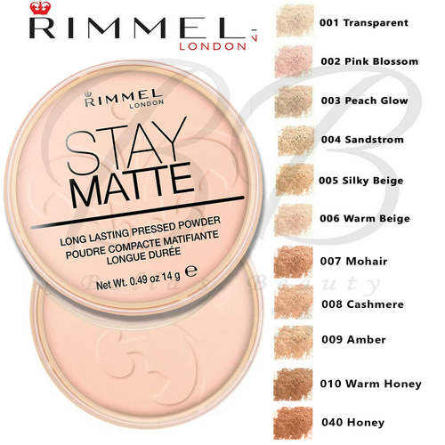 RIMMEL London Stay Matte Long Lasting Shine Pressed Face Powder 14g ...