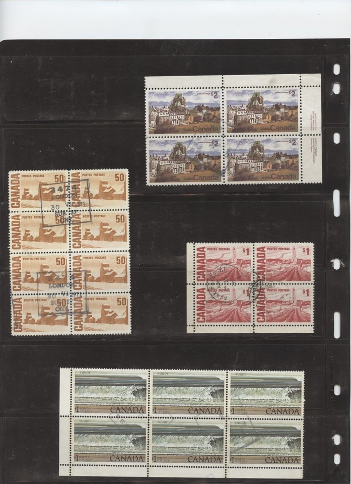 COLLECTION OF MINT AND USED HIGH VALUE STAMPS MANY ARED USED MULTIPLES ...
