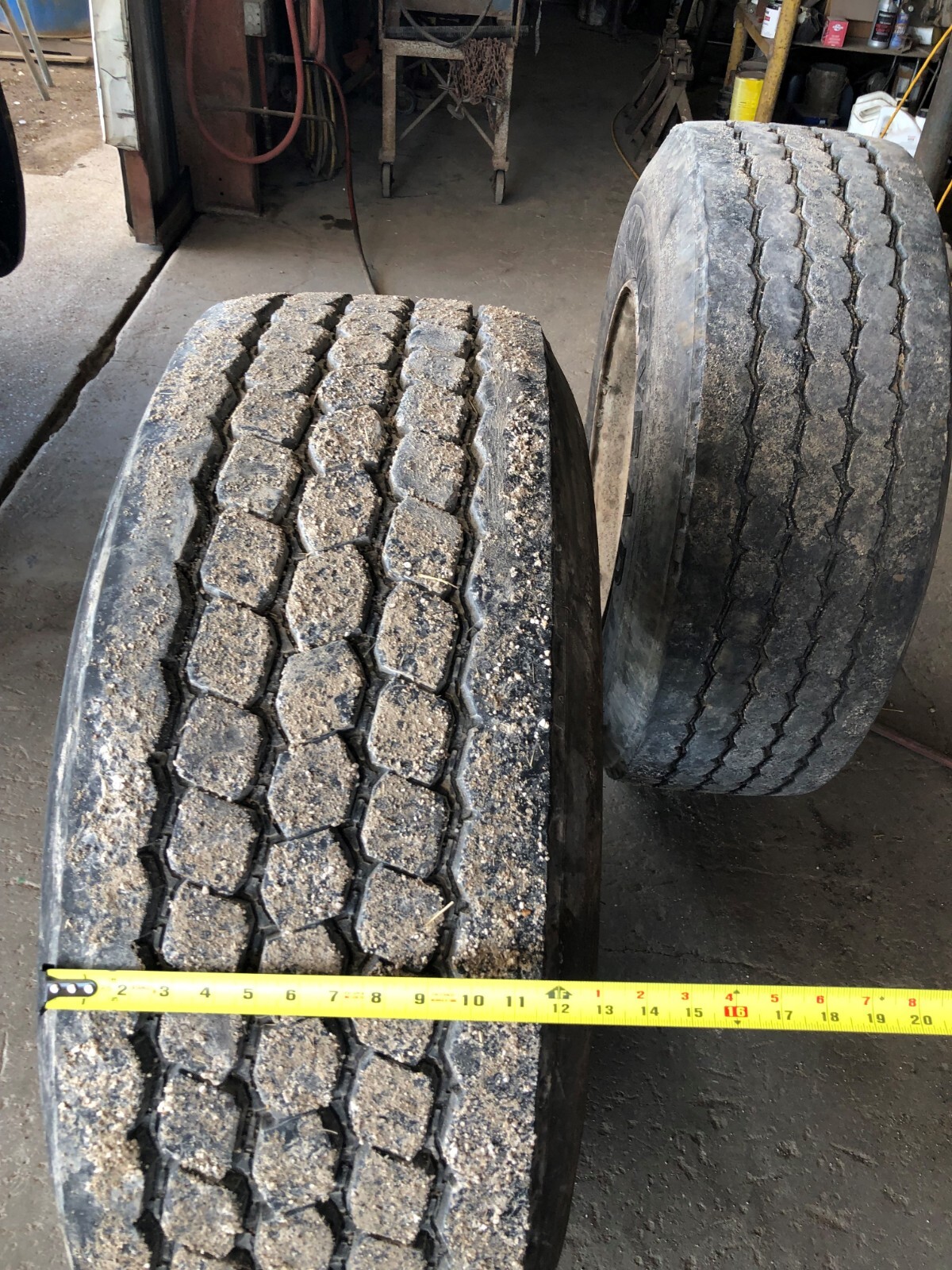 385/65R22.5 Goodyear G296 MSA tires with rims (2) | eBay