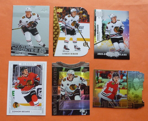 (6) 2023-24 Upper Deck, Connor Bedard Rookie Cards, Star Rookie, Gold ...