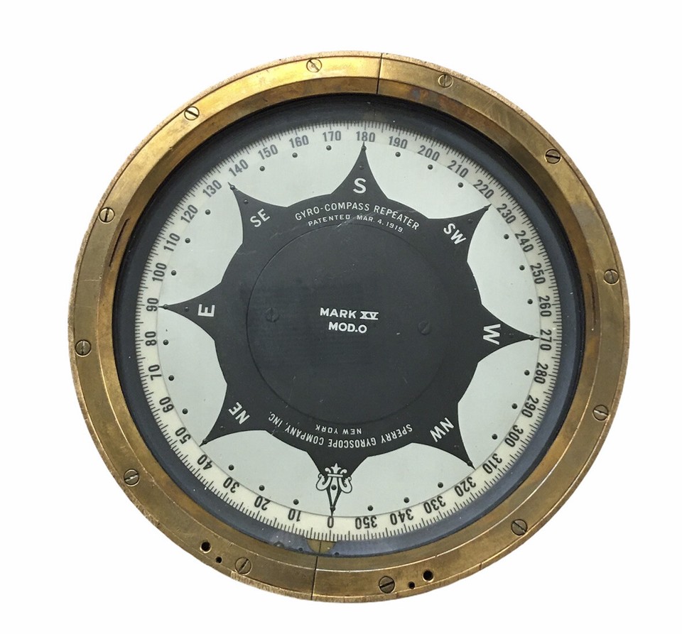 Antique 1919 Sperry Gyroscope Gyro-Compass Repeater , Mark XV Mod.O ...