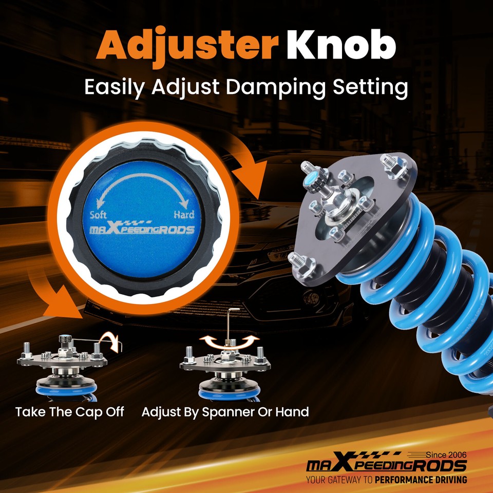 Full Coilovers w/ 24 Way Dampers For Toyota Corolla 03-08 Matrix ...