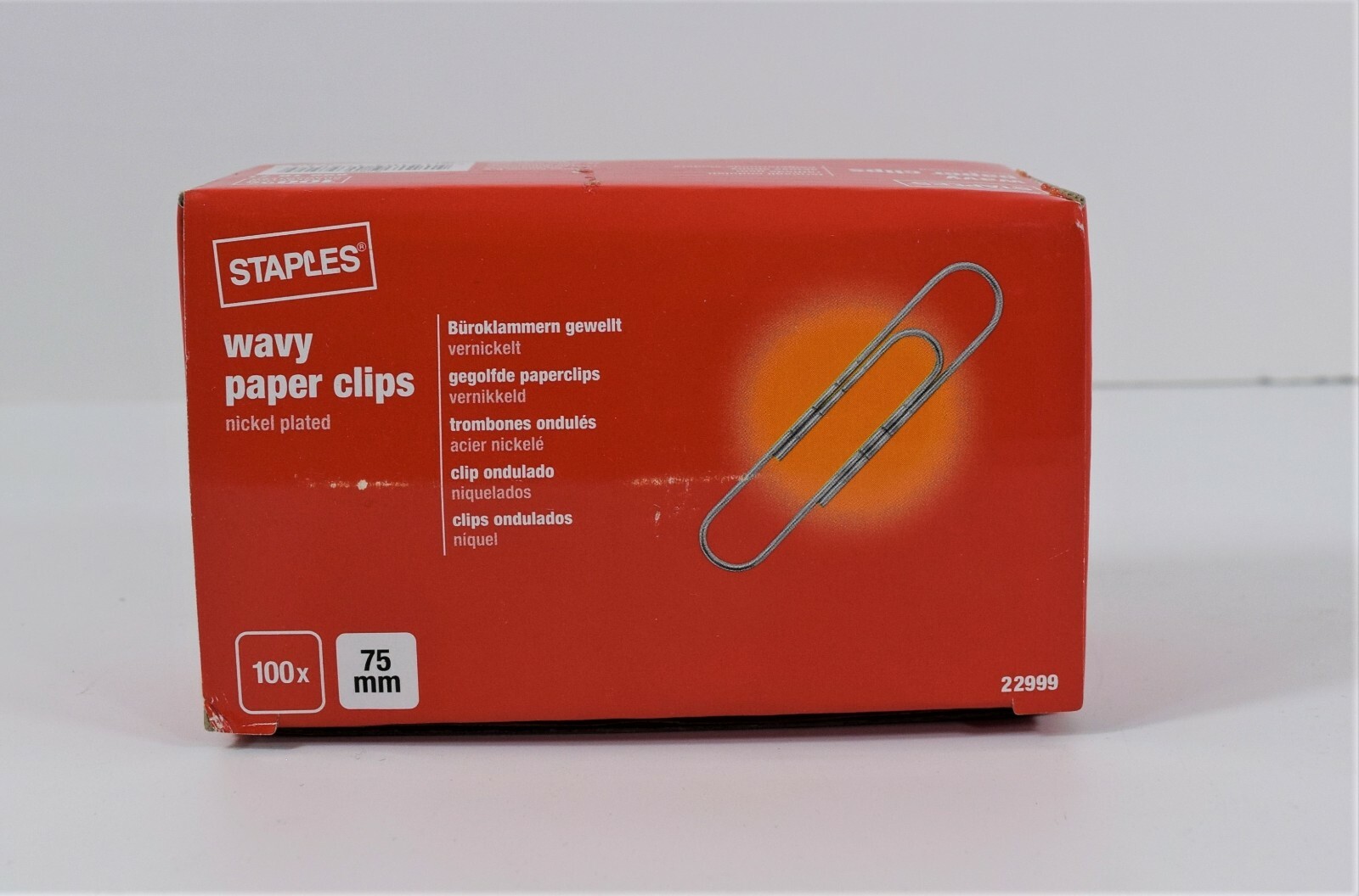 Jumbo Wavy 75mm Nickel Plated Large Jumbo Wavy Paper Clips Box of 100 ...