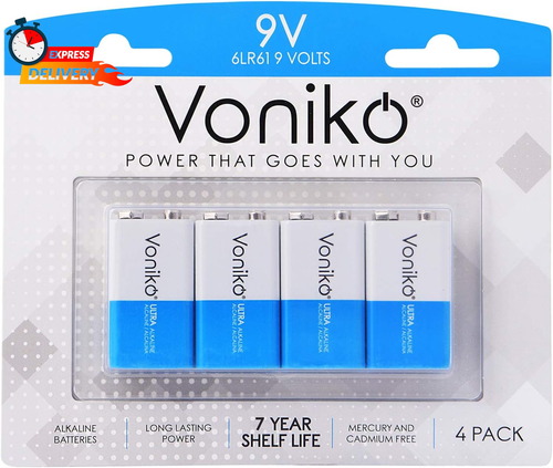 9V Batteries - Alkaline 9V Battery 4 Pack - Ultra Long Lasting with a 7 - Year S 313106114114| eBay