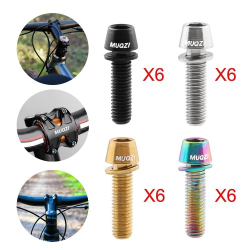 6x Bike Stem Screws Bolts Kit Bicycle Disc Brake Screws for Riding Road ...