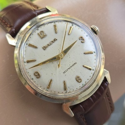 Vintage BULOVA Jet Clipper men's automatic watch 11AFAC 10K RGP 1962 | eBay
