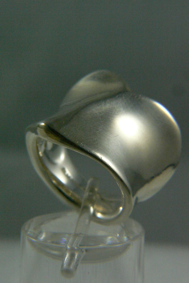 DESIGNER MODERNIST RLM STUDIO SIGNED FORGIVE STERLING SILVER 925 RING ...