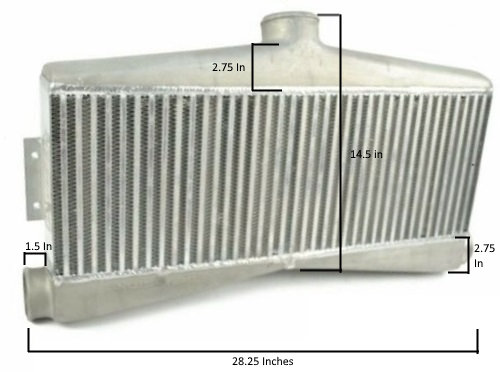 Treadstone Twin Turbo TRTTC9 Intercooler 1300HP 25" corvette camaro ...