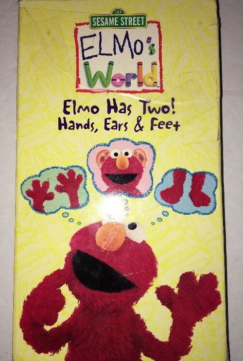 Elmo's World VHS ELMO Has Two Hands Ears & Feet-SESAME STREET-RARE ...