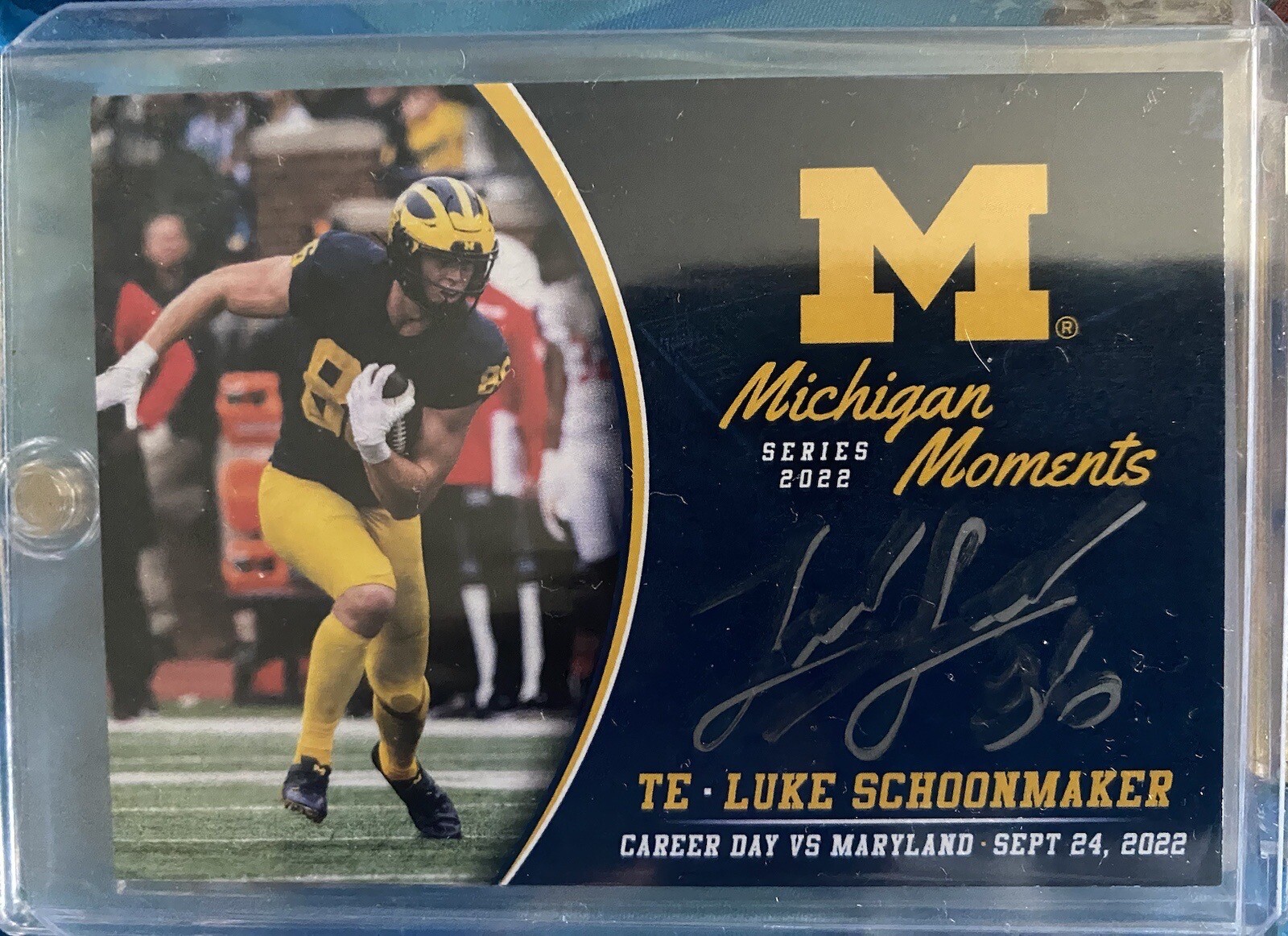 Luke Schoonmaker 2022 Michigan Moments Signed / Autographed Card ...