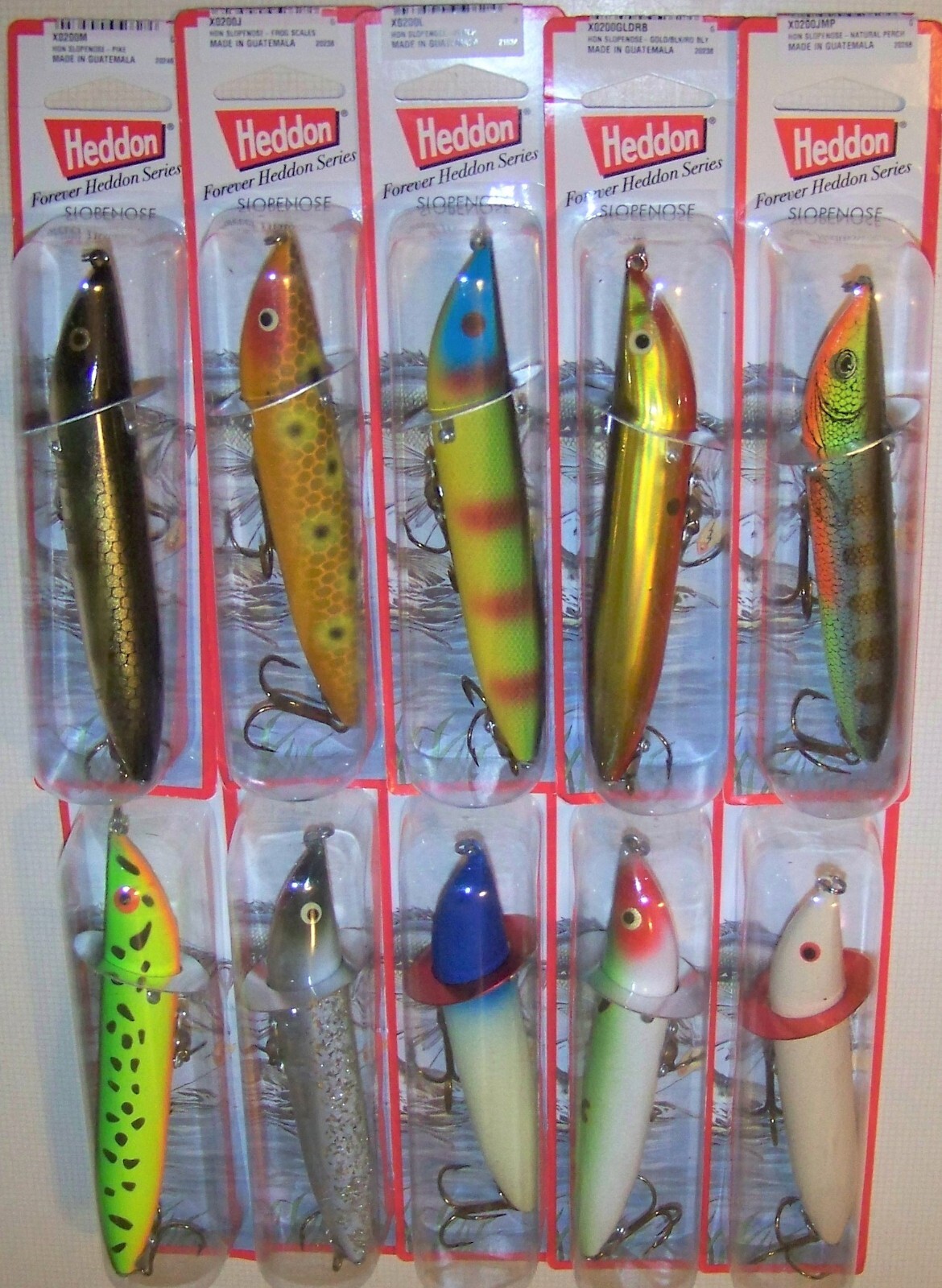 Heddon Slopenose X0200, 4-7/8" 3/4oz., Topwater Walking Lure, CHOOSE ...