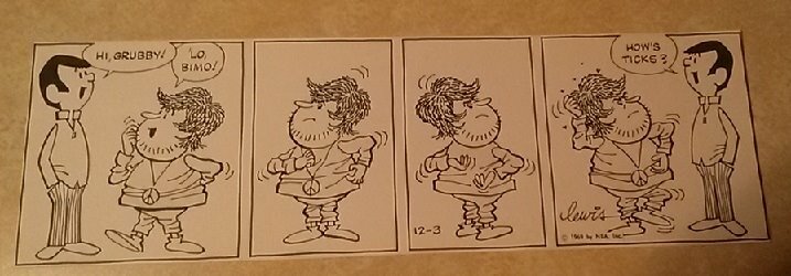 Larry Lewis Autographed Original Artwork / Campus Clatter Strip 1969 | eBay