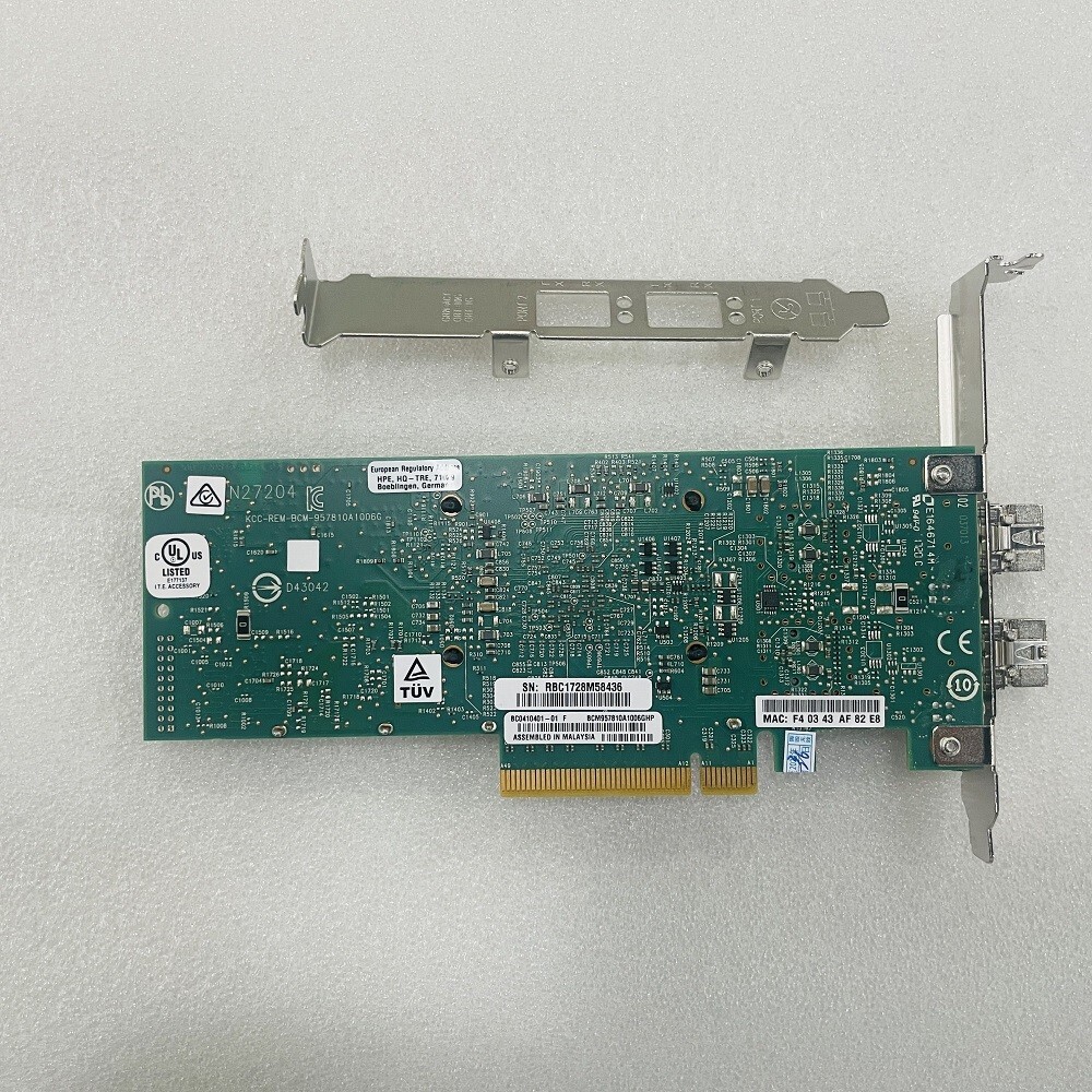 HP 530SFP+ 10Gb Dual Port PCIe Ethernet Adapter Card 656244-001 w/ (2 ...