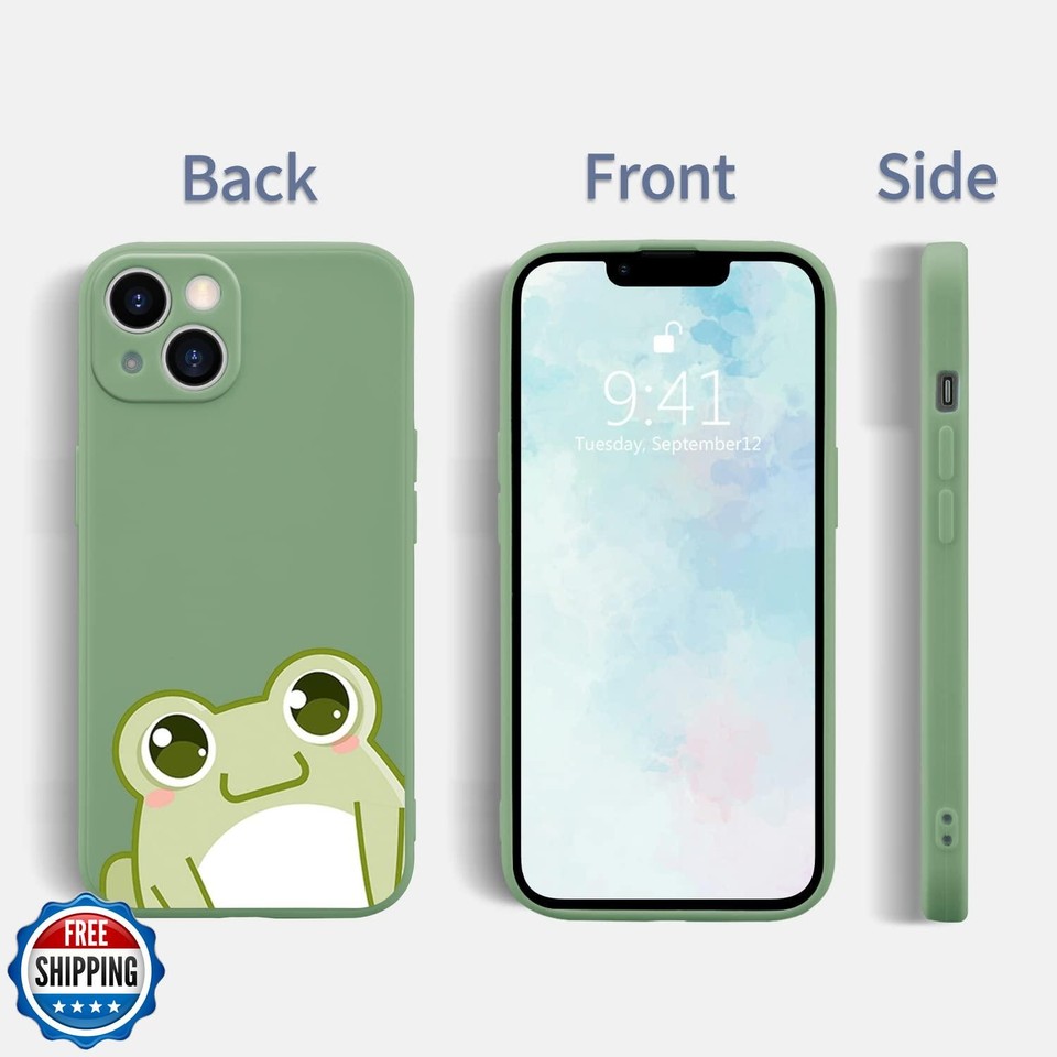 Wihytec Green Frog Phone Case for iPhone 15 PRO Cute Frog Case Co | eBay
