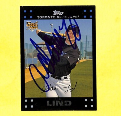 Adam Lind Signed Auto Autograph 2007 Topps Rookie Card #279 Blue Jays ...