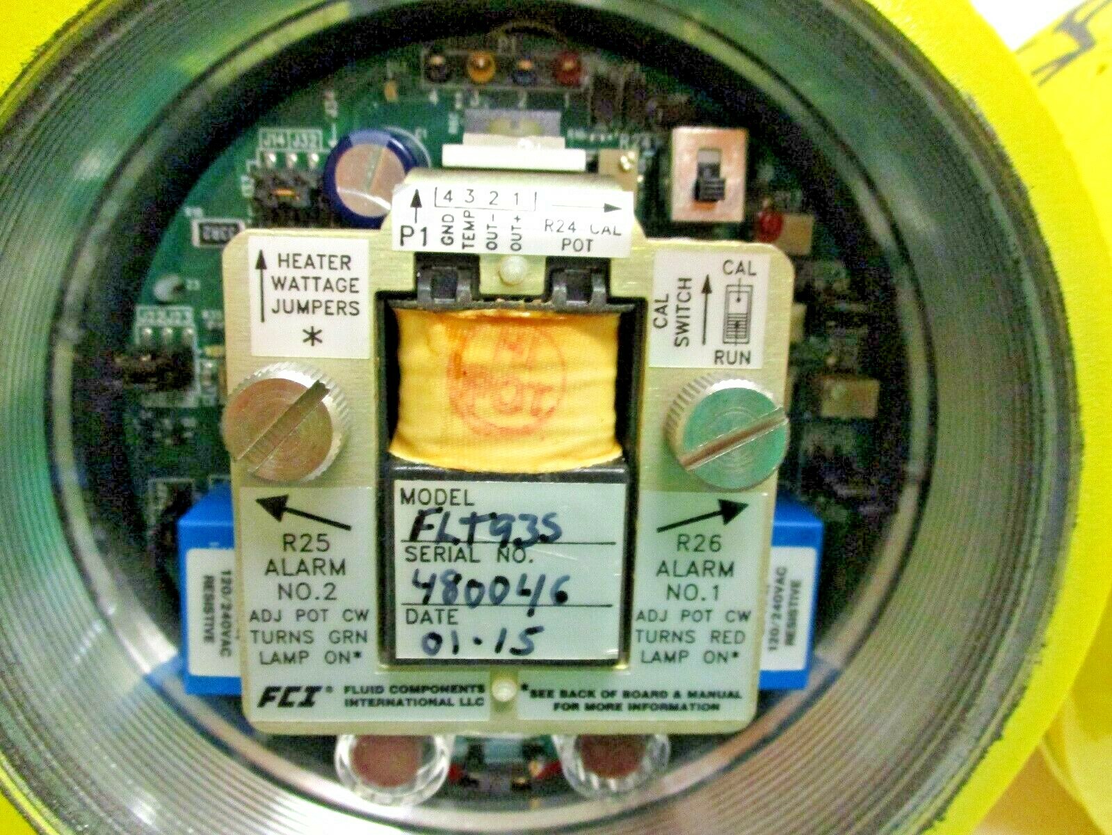 FLUID COMPONENTS INTERNATIONAL, GAS FLOW SWITCH, FLT93S-1B1A105C4A01000 ...