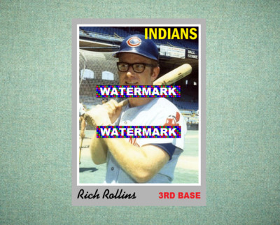 Rich Rollins Cleveland Indians 1970 Style Custom Baseball Art Card | eBay
