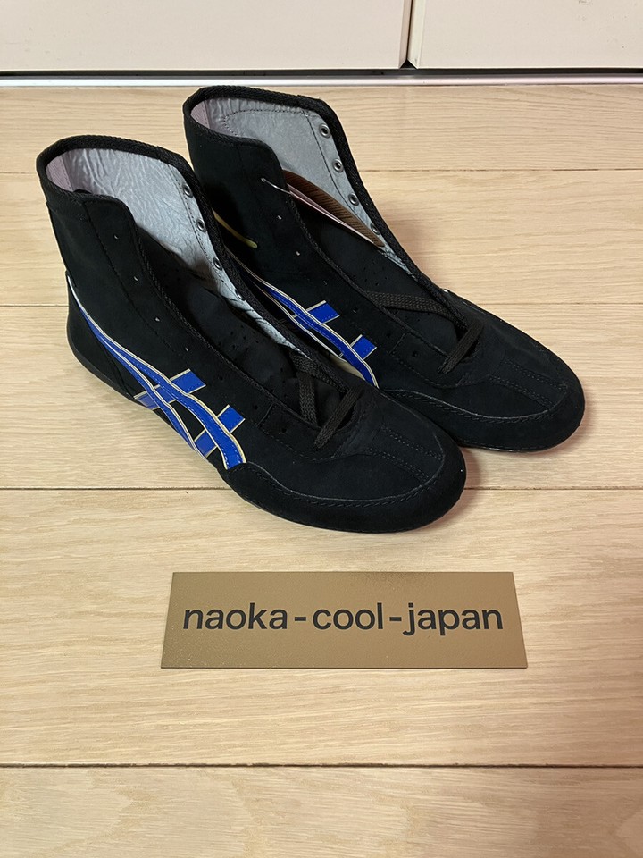 ASICS Wrestling Shoes 1083A001 EX-EO / Black/Royal Blue/Gold Edge ...