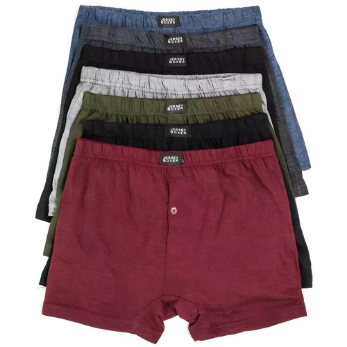 6 Pairs Men Plain Boxer Underwear Classic Cotton Rich Boxers Shorts S ...