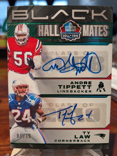 2024 Panini Black - Andre Tippett & Ty Law Dual Auto 01/10 - Patriots ...