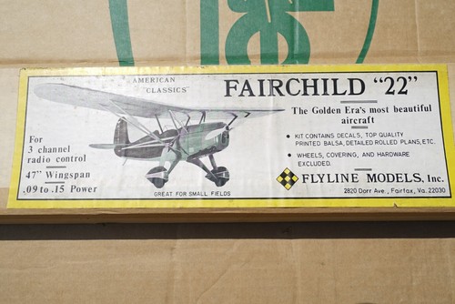 (S) Flyline Models Fairchild 22 Wood Model Plane Kit 47" Wingspan | eBay