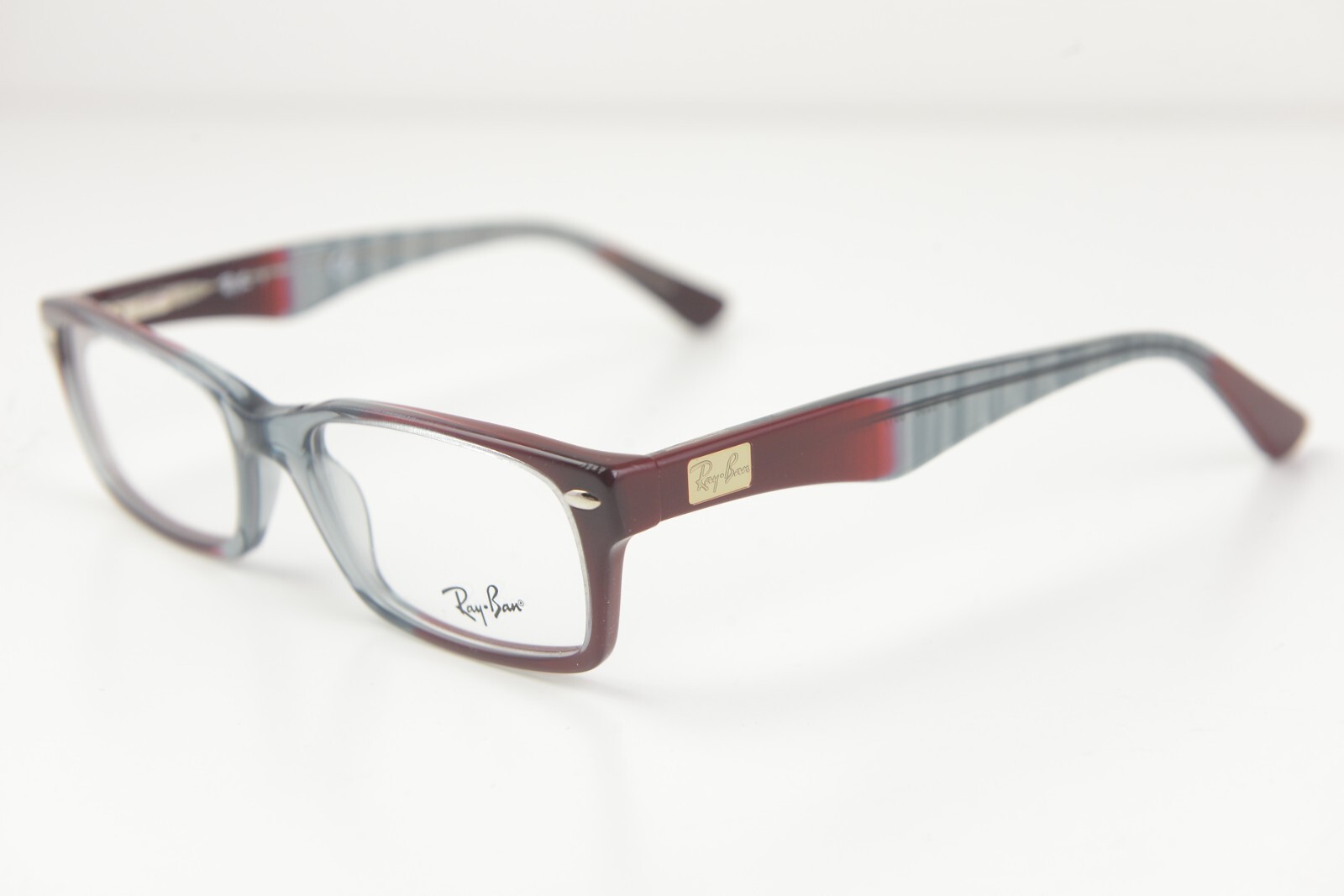 Ray-Ban Gray Red eye glasses RB 5206 5517 52-18 140 eyeglasses frame | eBay