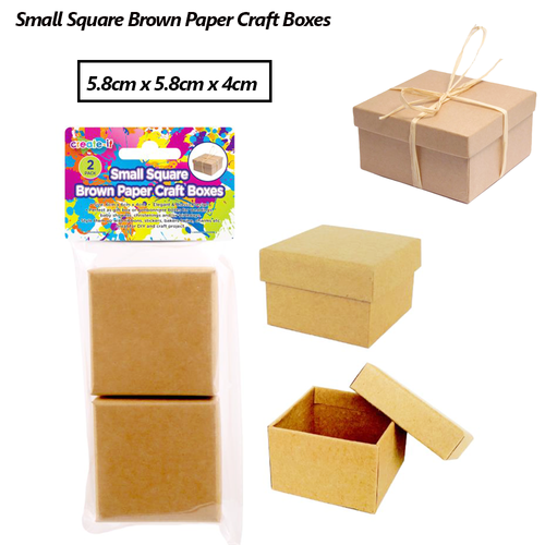 Kraft Paper Gift Box Brown Cardboard Wedding Party Favour Gift Craft ...