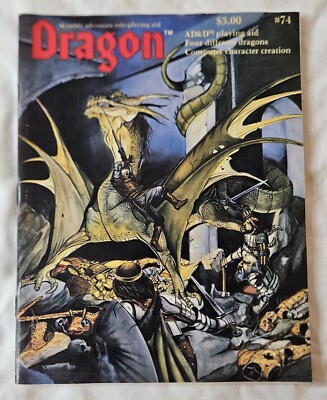 1983 Dragon Magazine #74 D&D Electrum Dragon Combat Computer Star ...