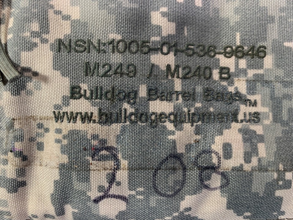 US ARMY Military ACU Bulldog Barrel Bag (M249 / M240 B) Digital Camo | eBay