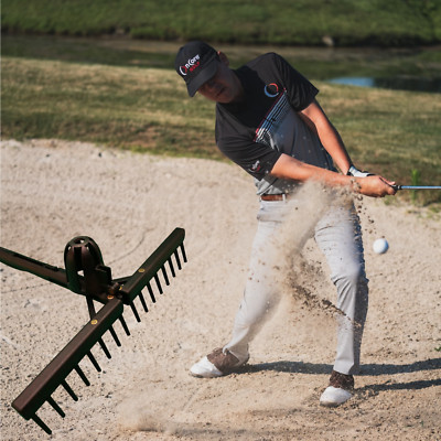 GOLF BALL RETRIEVER & BUNKER RAKE 2-N-1 | eBay