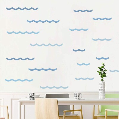 Ocean Waves Wall Decals - Kids Room Decor - Peel & Stick Removable ...