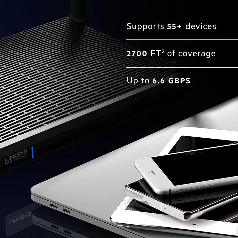 Linksys MR7500 Mesh WiFi Hydra Pro 6E Tri-Band Router High-Speed Axe ...