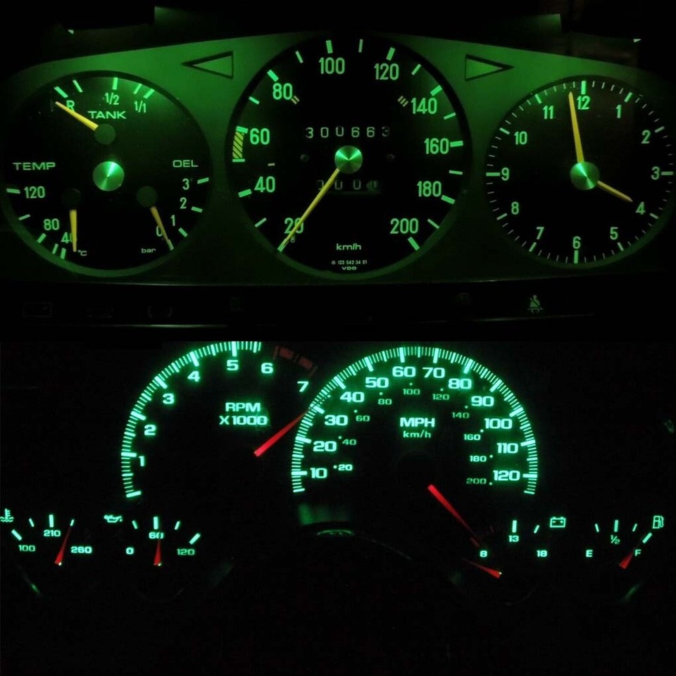 Gauge Cluster LED Dash Kit Green For 72-79 Ford Torino Ranchero LTD II ...